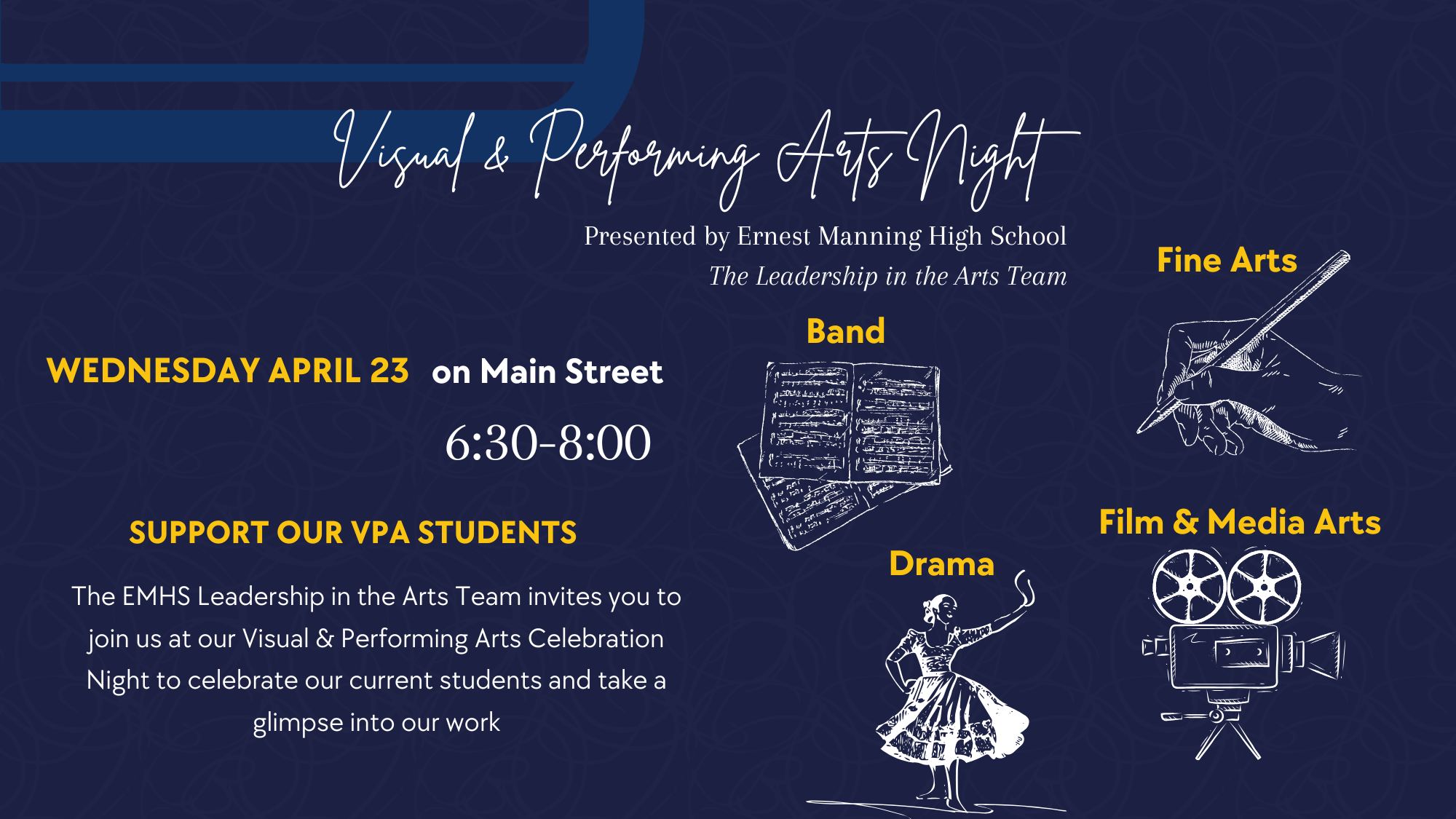 invite | Visual & Performing Arts Celebration - Ernest Manning High School